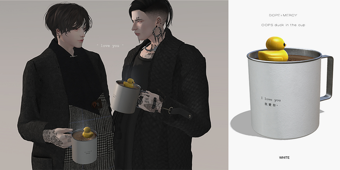Second Life Marketplace - [Dope+Mercy] OOPS duck in the cup_White (ADD)